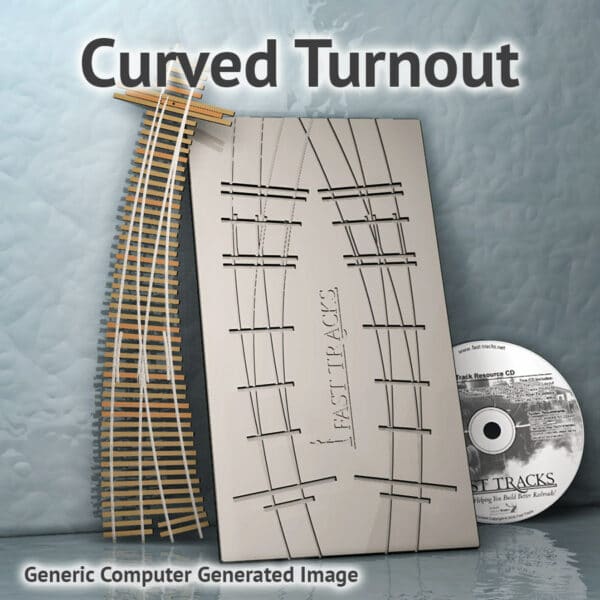 HO Scale, #8, 50R/35R Curved Turnout Fixture for Micro Eng 70 Rail