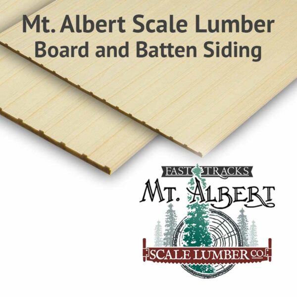 HO Scale Board and Batten Siding Sheets, 4x12 inches long (2pcs)