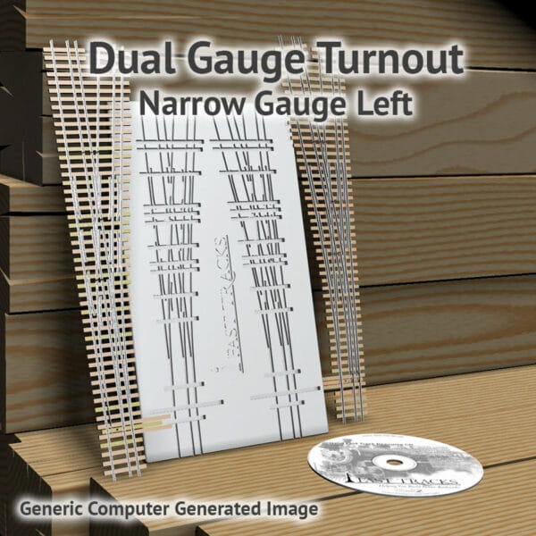 HO/HOn3.5 #7 left Left Side Dual Turnout Fixture for ME code 70 Rail ...