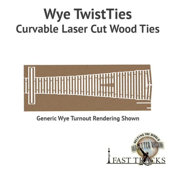 Curvable Laser Cut Wood Ties For HO, #8 Wyes