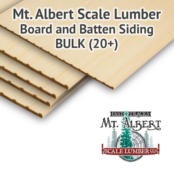 HO Scale Board and Batten Siding Sheets, 4x12 inches -BULK