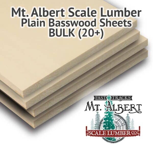 Plain Basswood Sheet, 0.166" thick, 6x24 inches - BULK